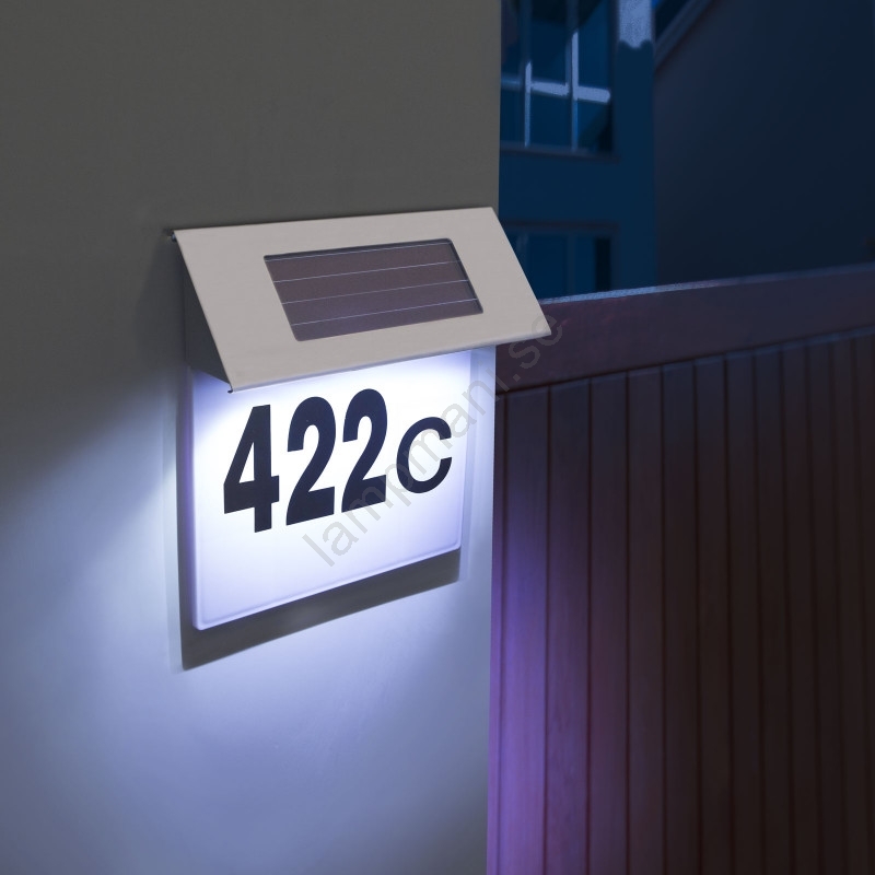 LED husnummer med solceller LED/1,2V IP44 | Lampmani