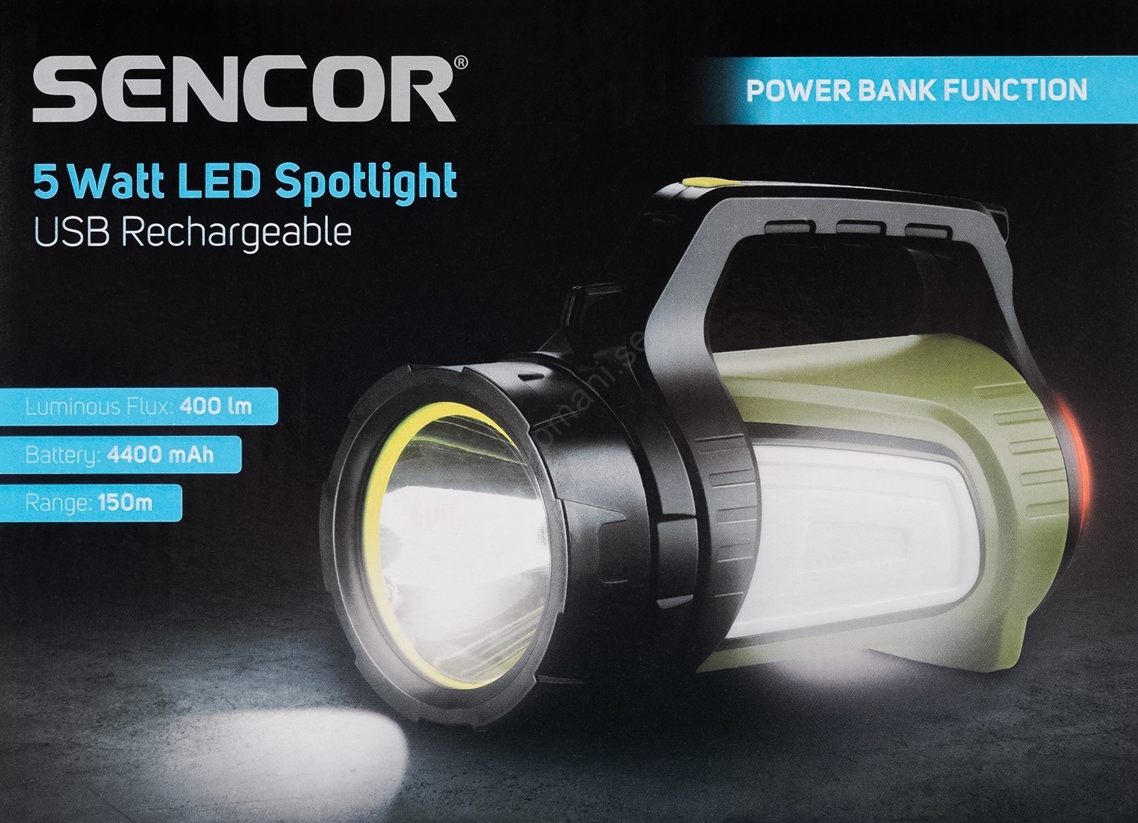 Sencor - LED laddningsbar Fick lampa s strömbank LED/21W/3,7V 4400mAh ...