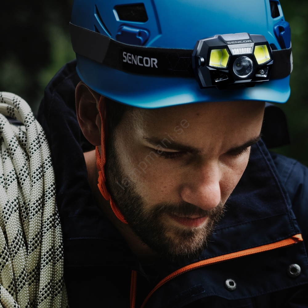 Sencor - LED uppladdningsbar pannlampa LED/3W/900 mAh IP44 | Lampmani