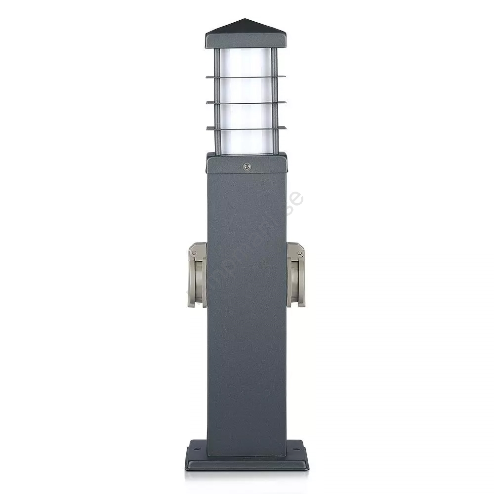 Utomhus pollare belysning med uttag 1xE27/13W/230V IP44 | Lampmani